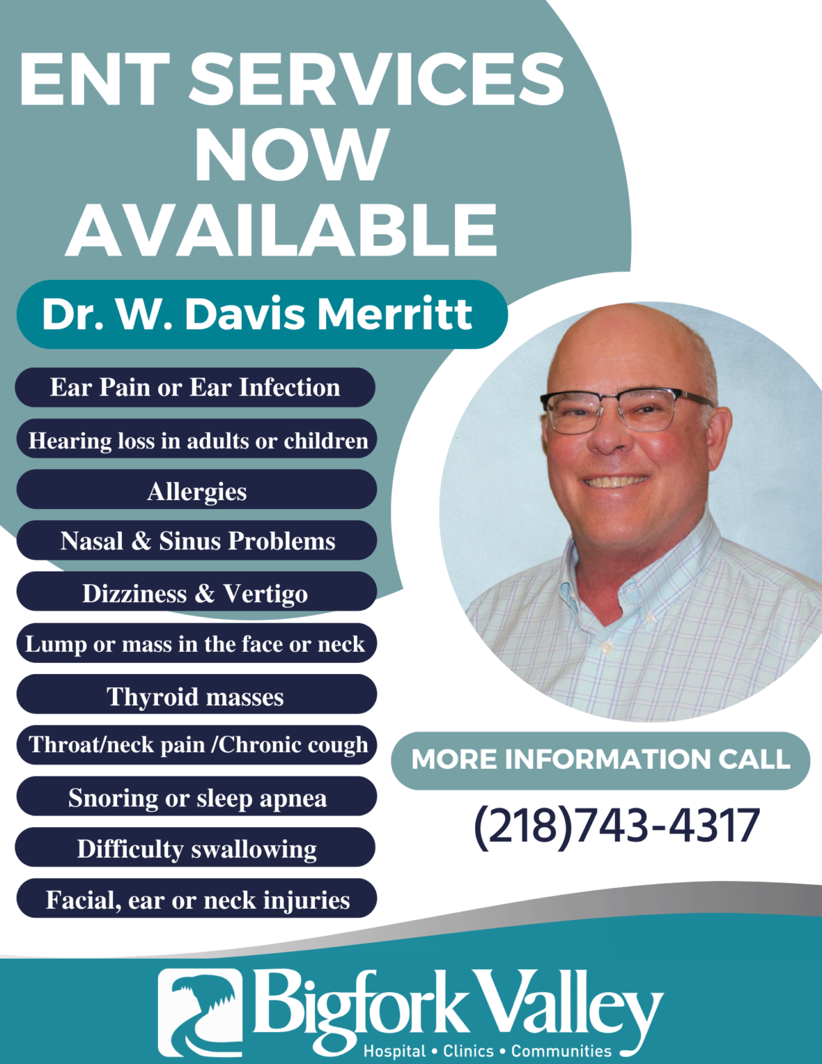 ENT Services now available with Dr. W. Davis Merritt | Bigfork Valley ...